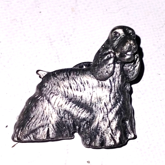 Vintage | Jewelry | Vintage Pewter Cocker Springer Spaniel Dog Tack Pin ...